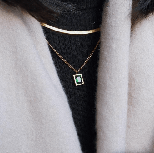 Lisa Double Layered Chain Necklace – Kallesia